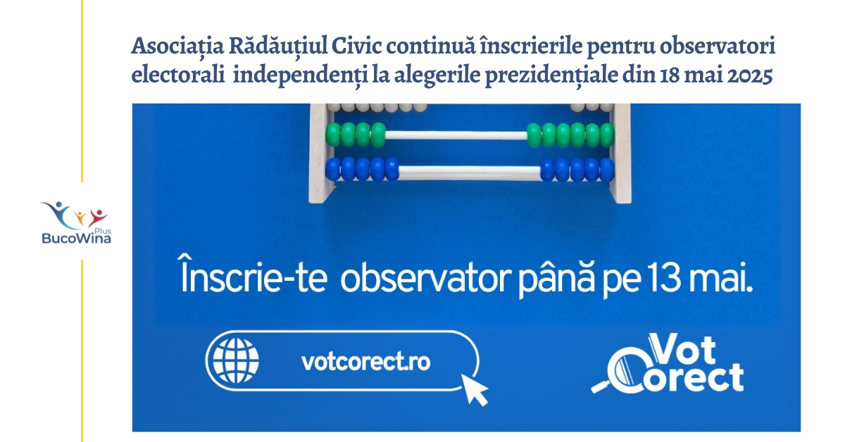 Asociația Rădăuțiul Civic continuă înscrierile pentru observatori ...